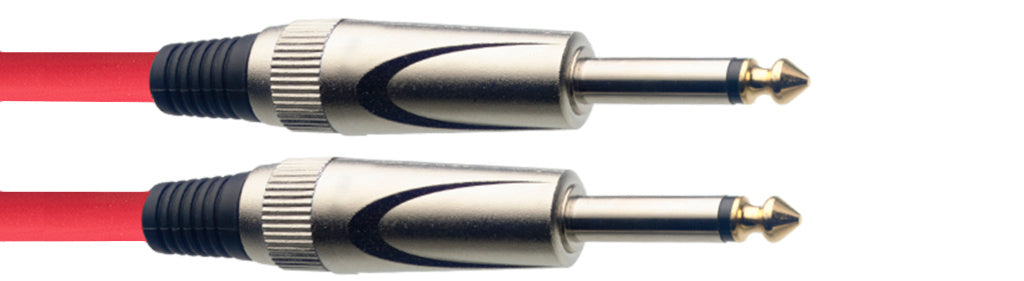 Stagg Instrument Cable, 6m (20'), Heavy-duty Connectors - Red – The ...